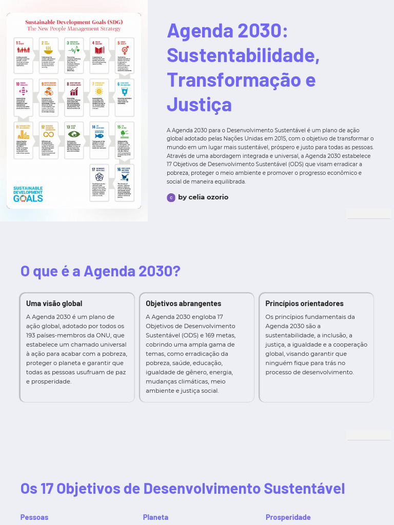 Agenda 2030 | PDF | Sustentabilidade | Economias