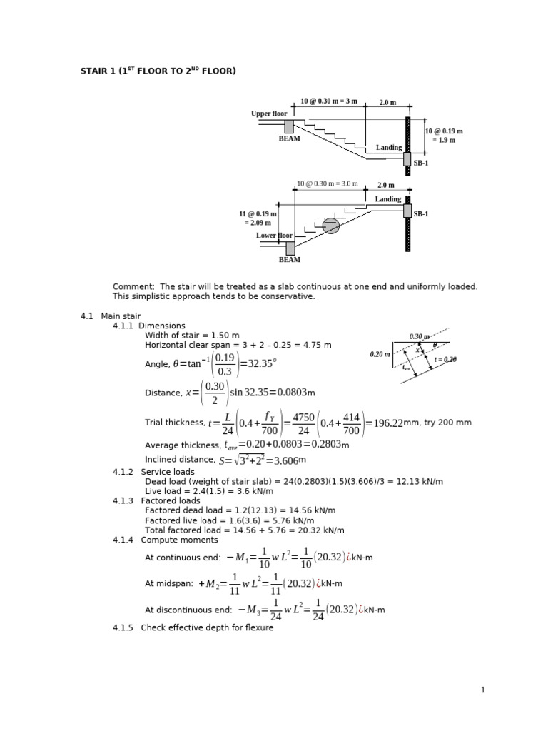 STAIR 1 OK | PDF | Mechanical Engineering | Structural Engineering
