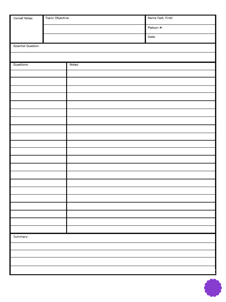 Cornell Notes | PDF