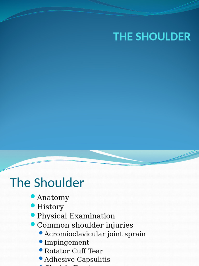 9. Shoulder in Sports | PDF | Shoulder | Anatomical Terms Of Motion
