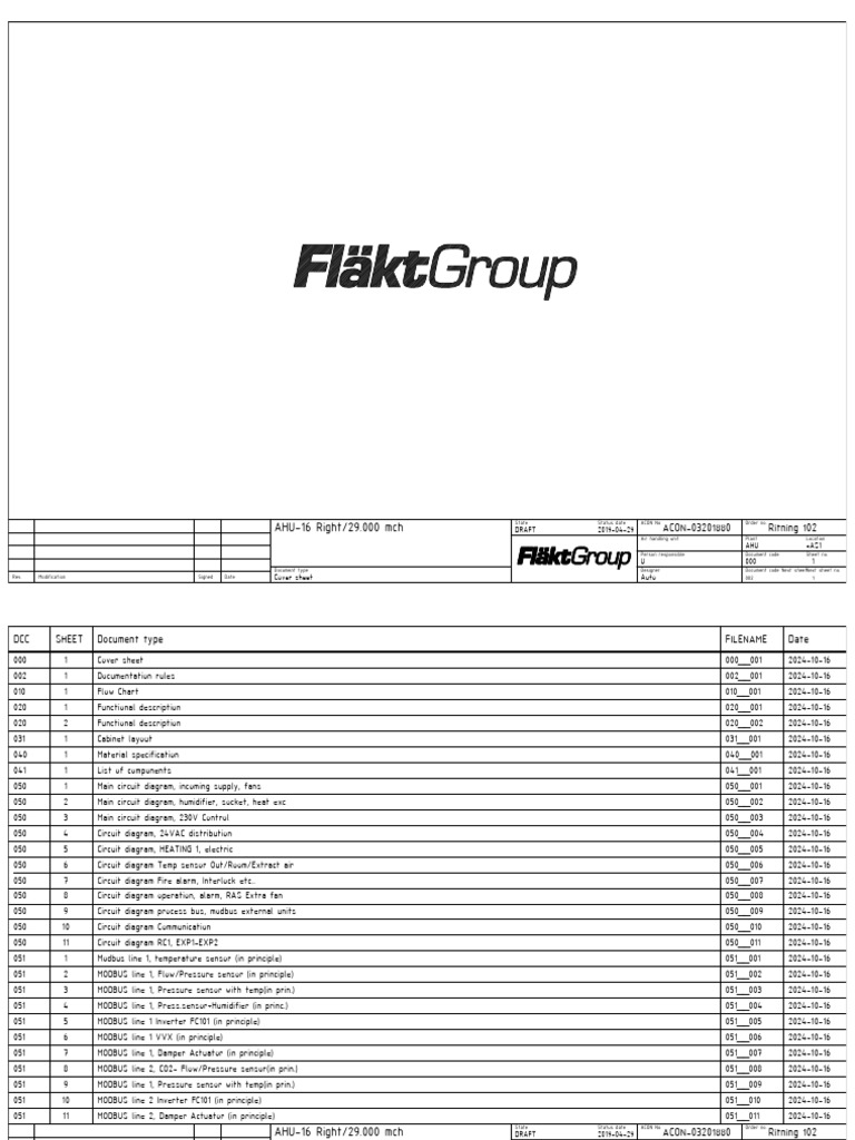 AHU Documentation & Schematics | PDF | Electrical Wiring | Electronics