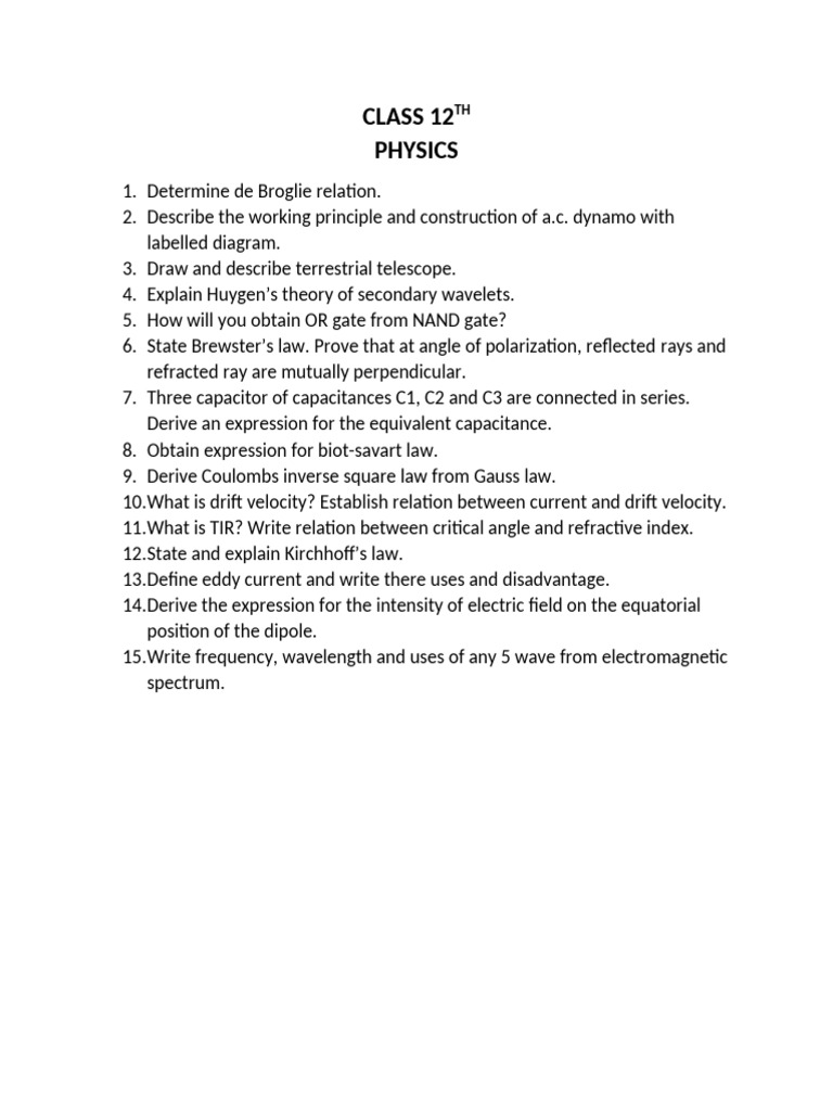 12th Pre Board Paper | PDF