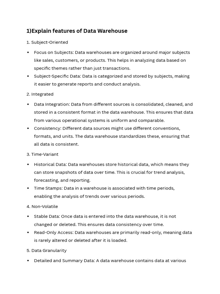 DWM QB Soln | PDF | Data Warehouse | Business Intelligence