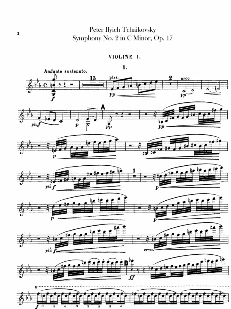 Tchaikovsky - Symphony No. 2 (Violin 1) | PDF