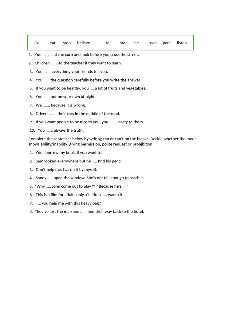 Modal Exercise | PDF