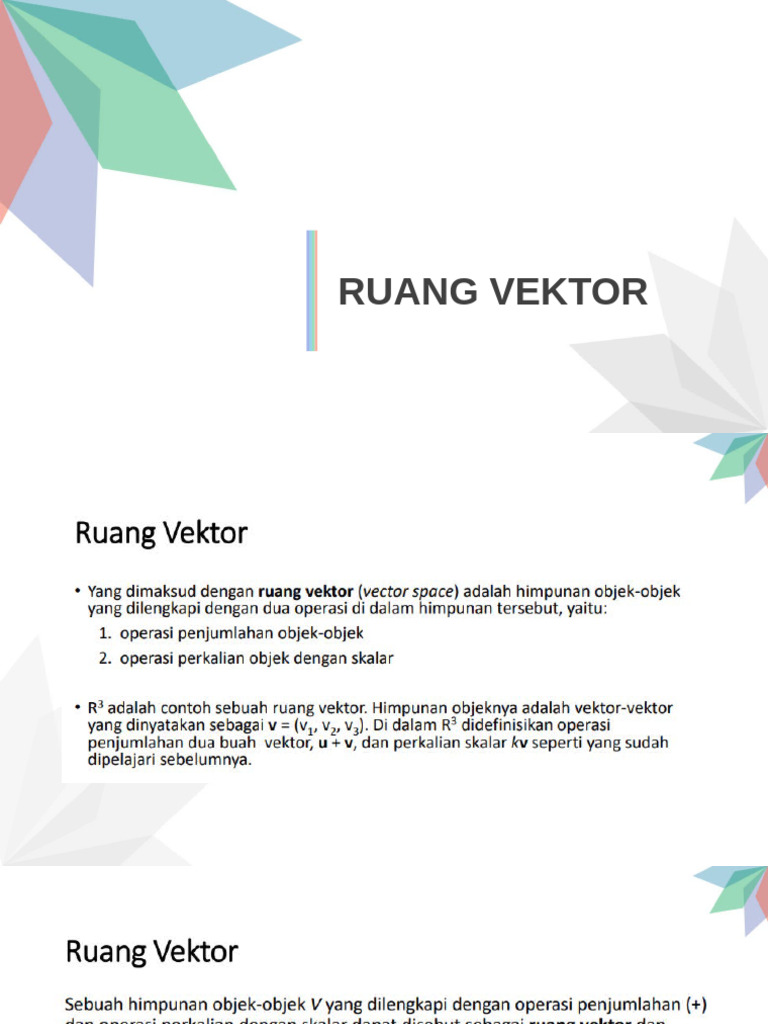Ruang Vektor | PDF