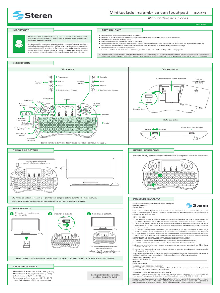 RM 325 V3.0 Instr | PDF