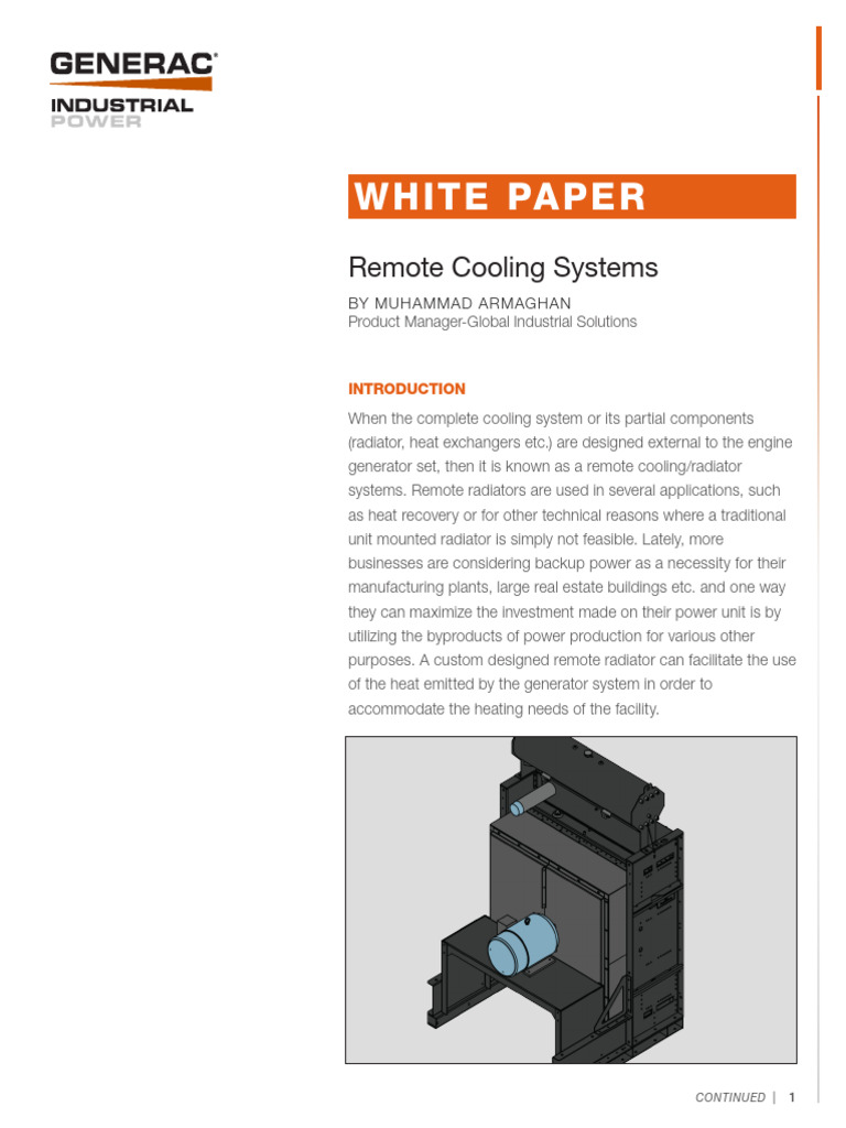 Remote Cooling Systems | PDF | Radiator | Heat Transfer