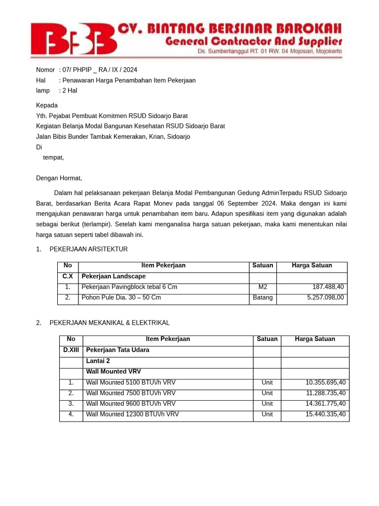 Berkas Pengajuan Item Baru | PDF
