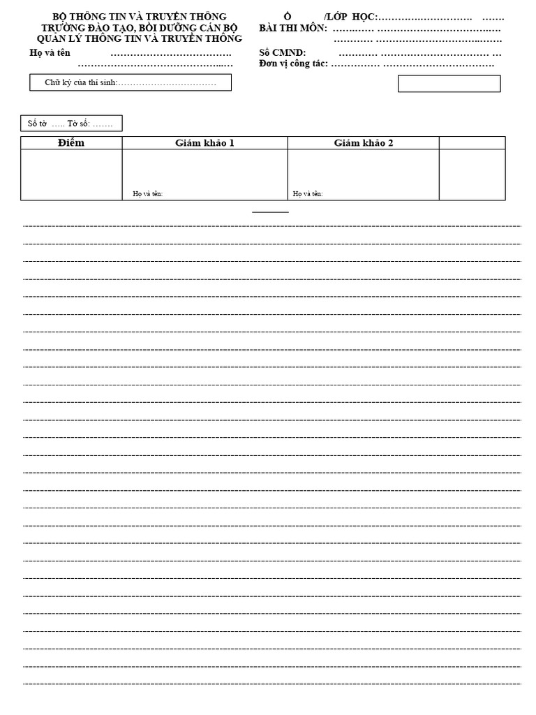 mau-giay-thi-a4 ONLINE | PDF