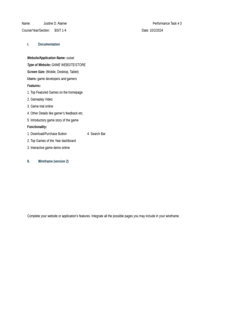 HCI Performance Task 3 | PDF