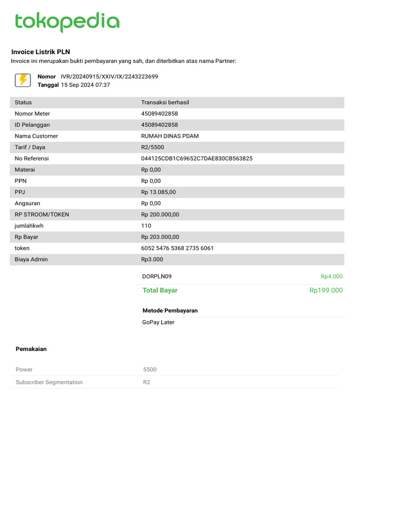 Invoice 15 September | PDF