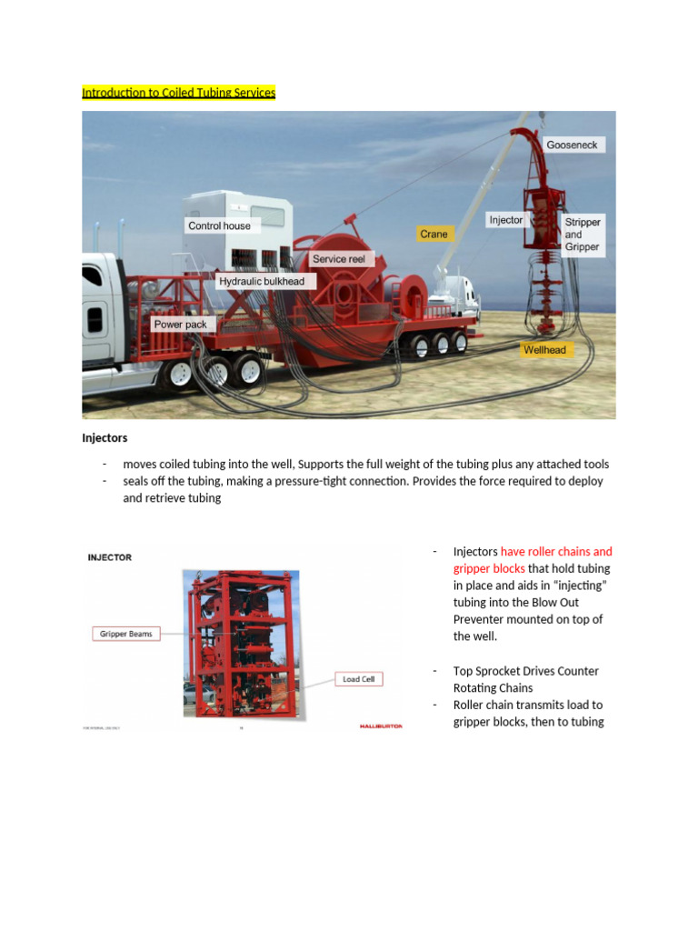 Introduction To Coiled Tubing Services | PDF | Force | Manufactured Goods