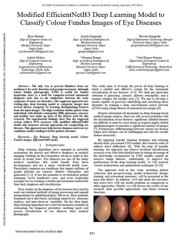 EfficientNetB3 Classifies Eye Diseases | PDF | Deep Learning | Machine ...