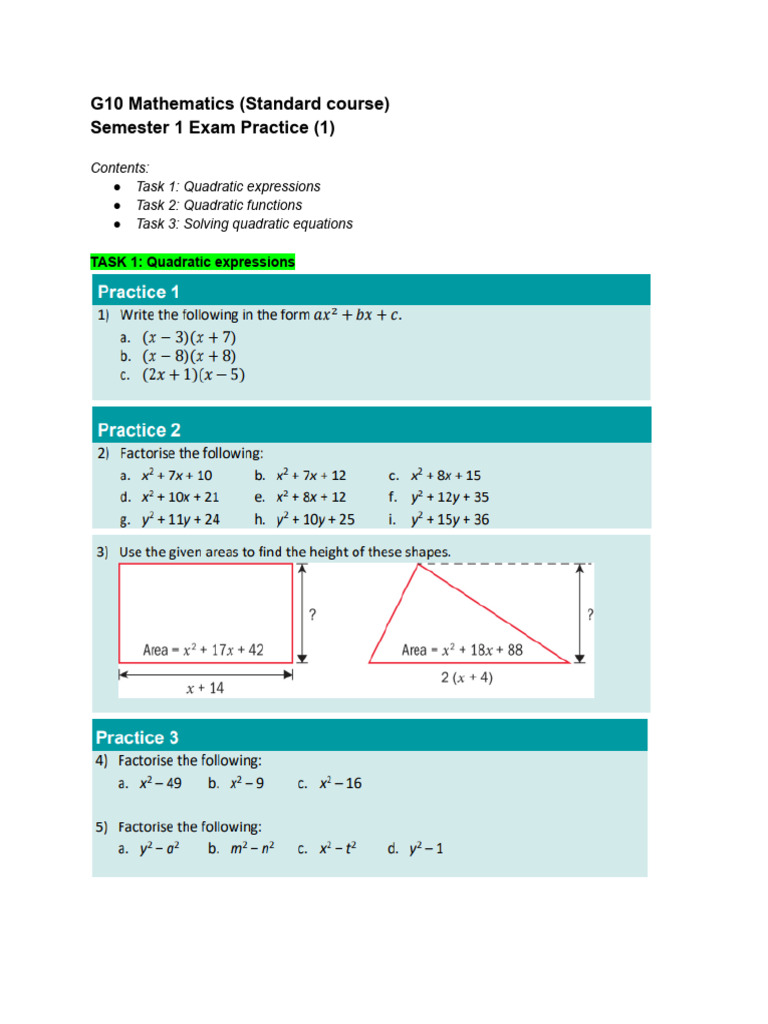 Exam practice (1) | PDF