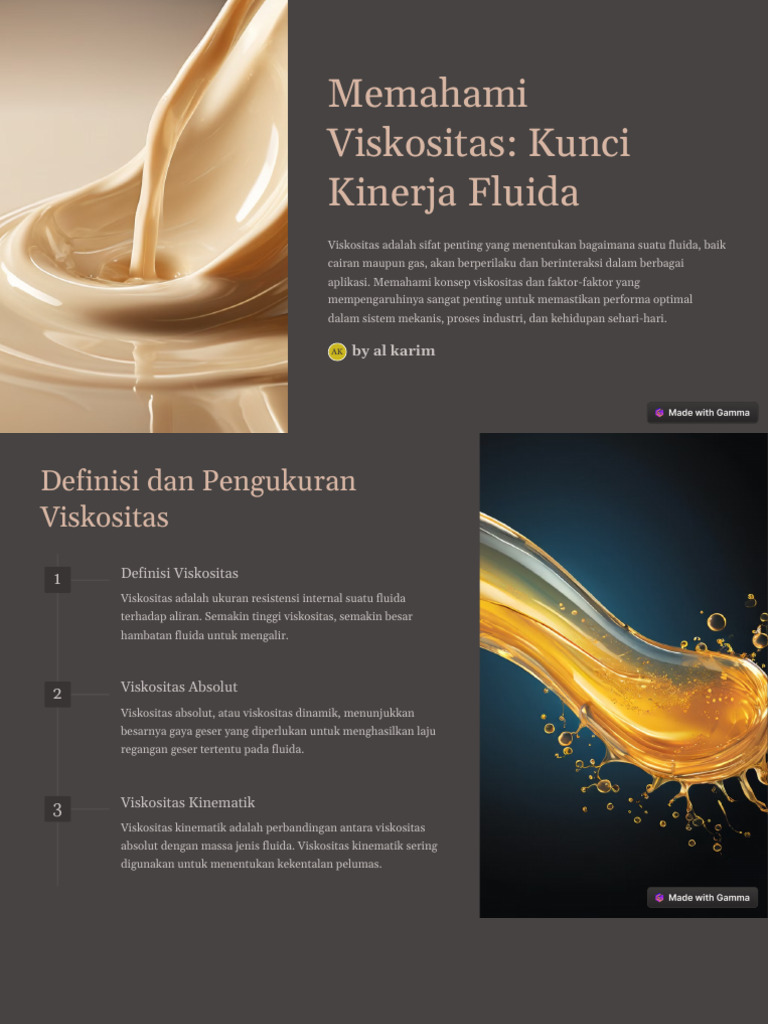 Memahami Viskositas Kunci Kinerja Fluida | PDF