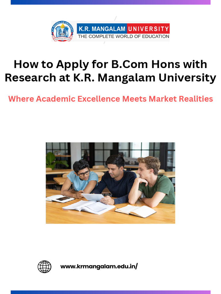 B.Com Hons with Research at KRMU | PDF | University