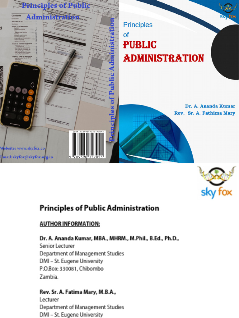 Principles of Public Administration | PDF | Public Administration | Policy