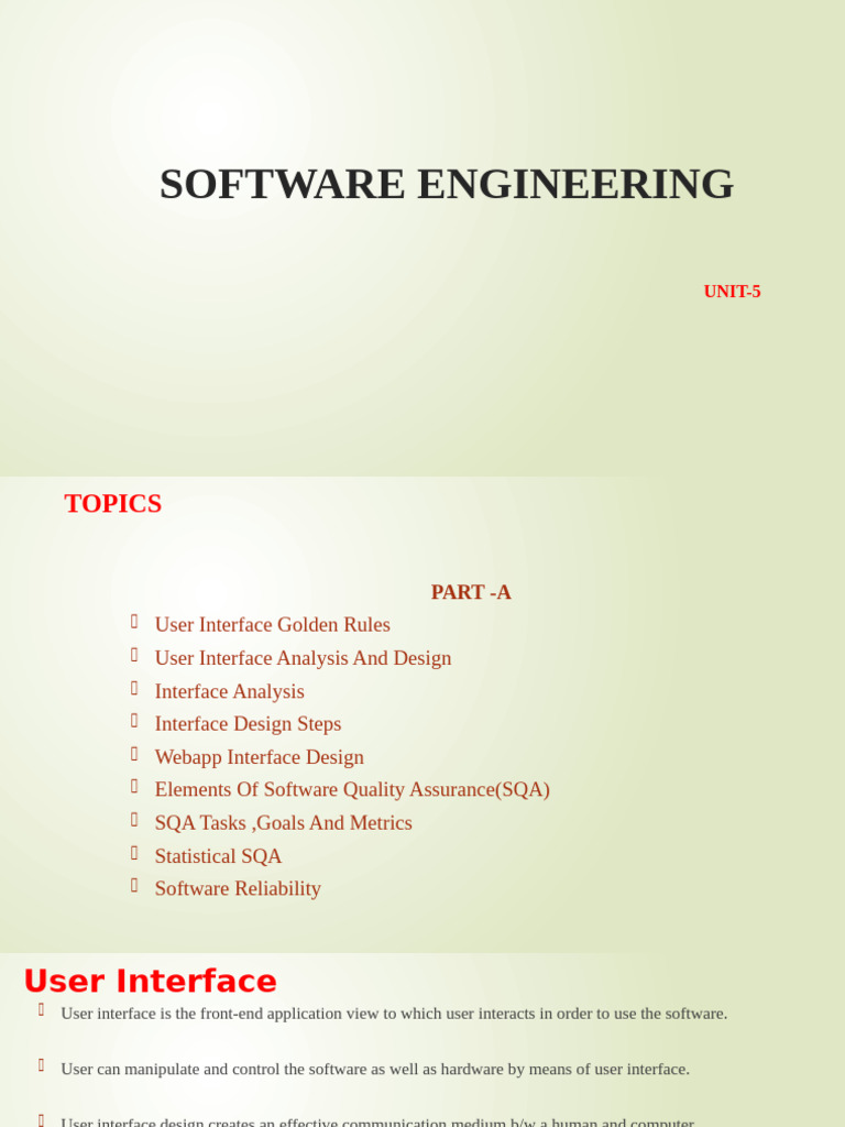 Unit 5 Ppt Pdf Software Testing Graphical User Interfaces
