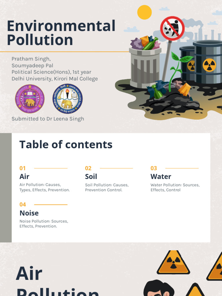 Types and Effects of Environmental Pollution | PDF | Atmosphere Of ...
