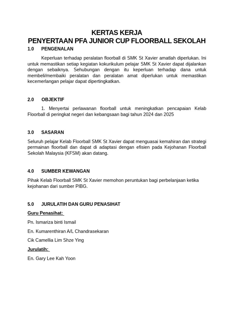 Pfa Cup | PDF