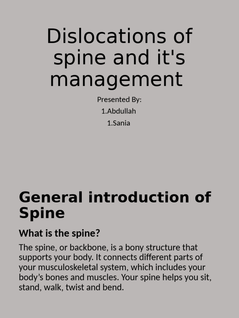 Dislocations | PDF | Vertebral Column | Pelvis