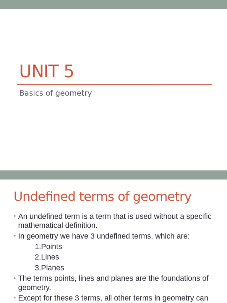 Unit 5 | PDF | Line (Geometry) | Angle