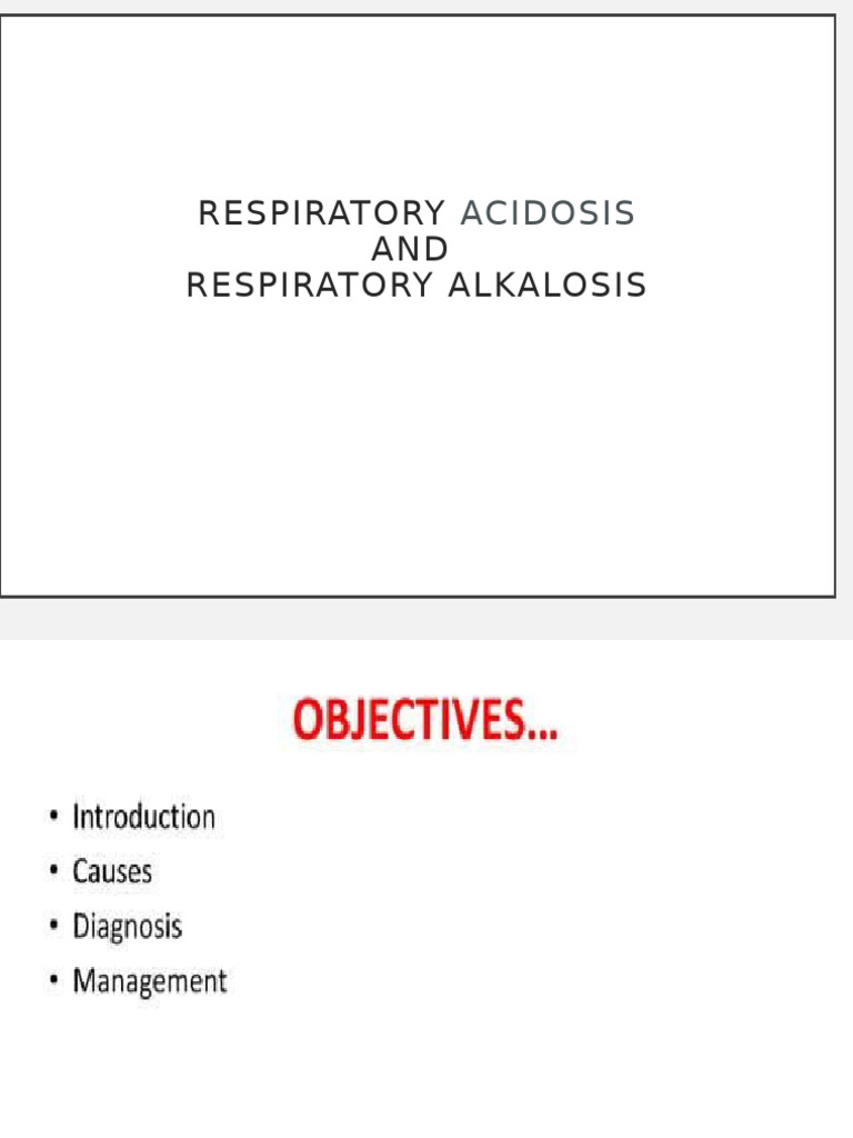 Respiratory Acidosis and Respiratory Alkalosis | PDF