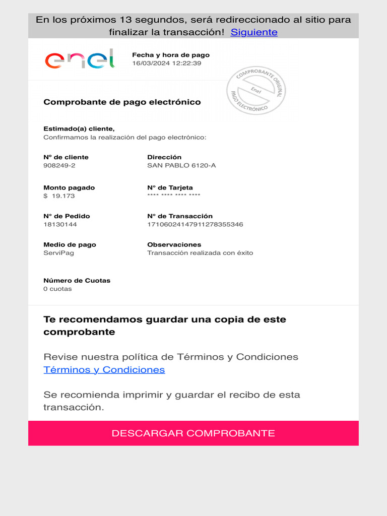 Comprobante de Pago Electrónico | PDF