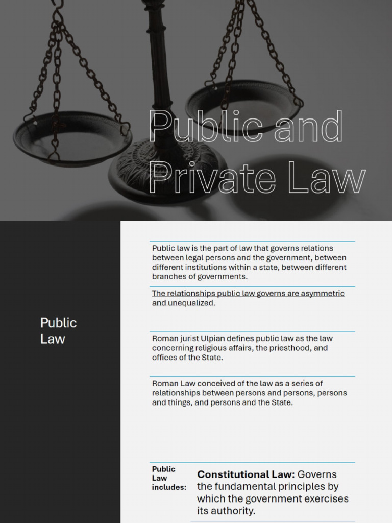 Public vs Private Law Explained | PDF