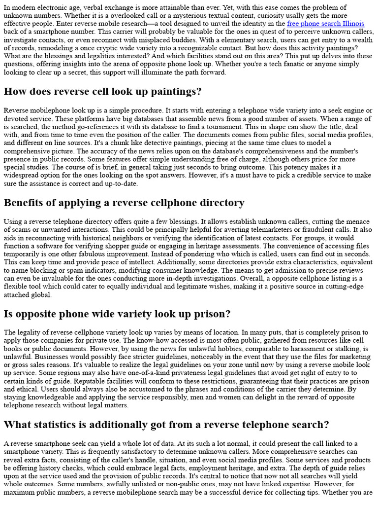 Find Out Who Is Calling You With Ease Using Reverse Phone Lookup ...
