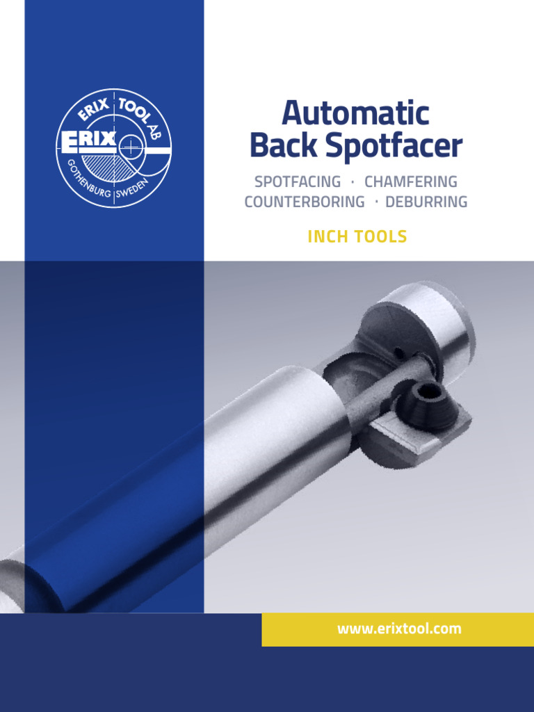 Erix Automatic Back Spotfacer Guide | PDF | Screw | Steel