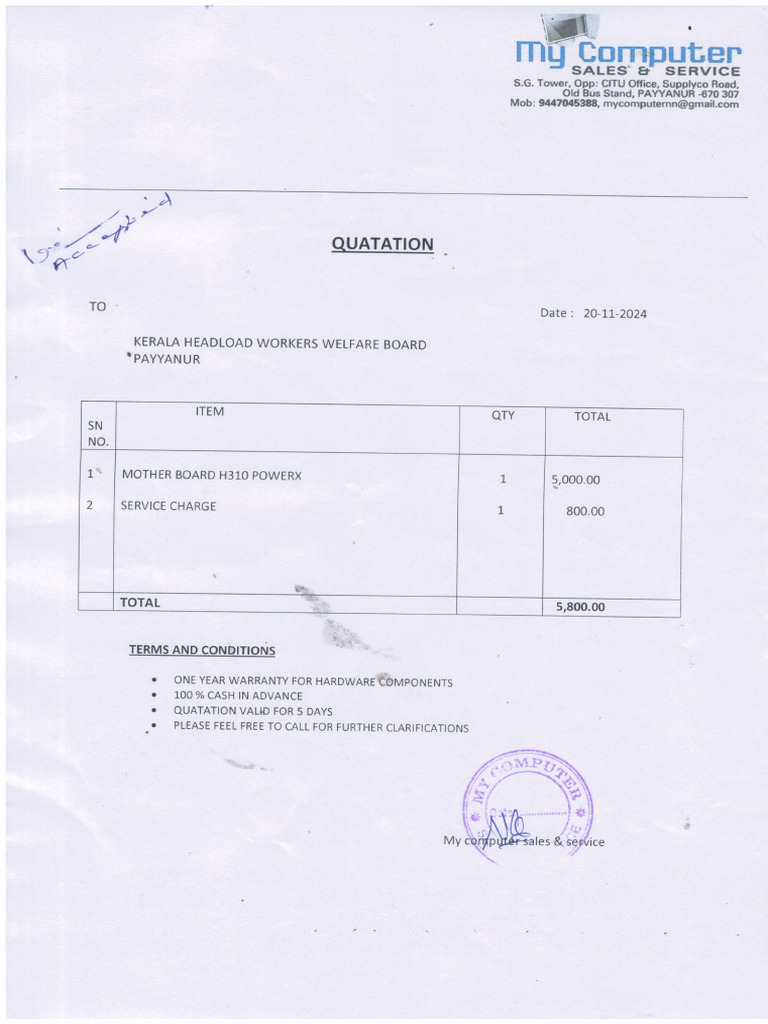 Quotations | PDF | Office Equipment | Computer Engineering