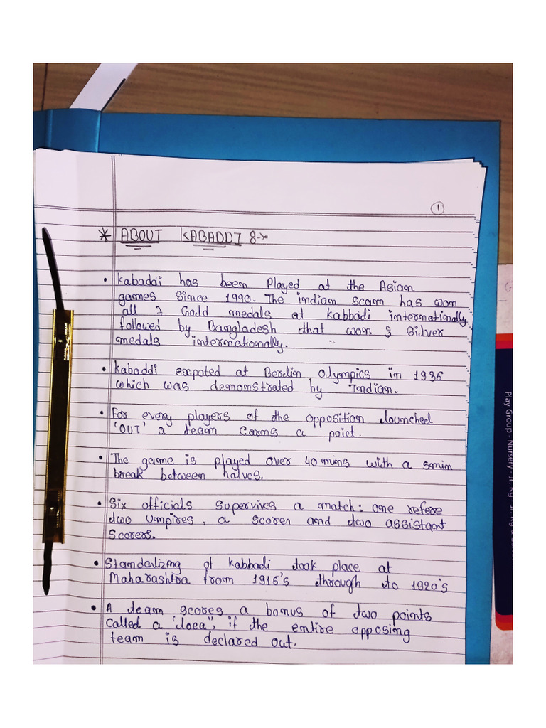 S&Y Assignment Group of (Bhanu, Ujjaval, Deep, Shubham)Topic- Kabaddi | PDF