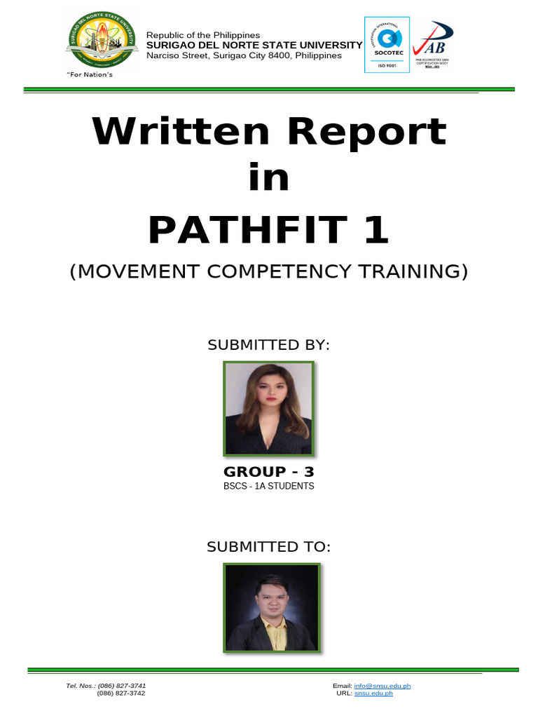 Written Report Guide in Pathfit 1 | PDF