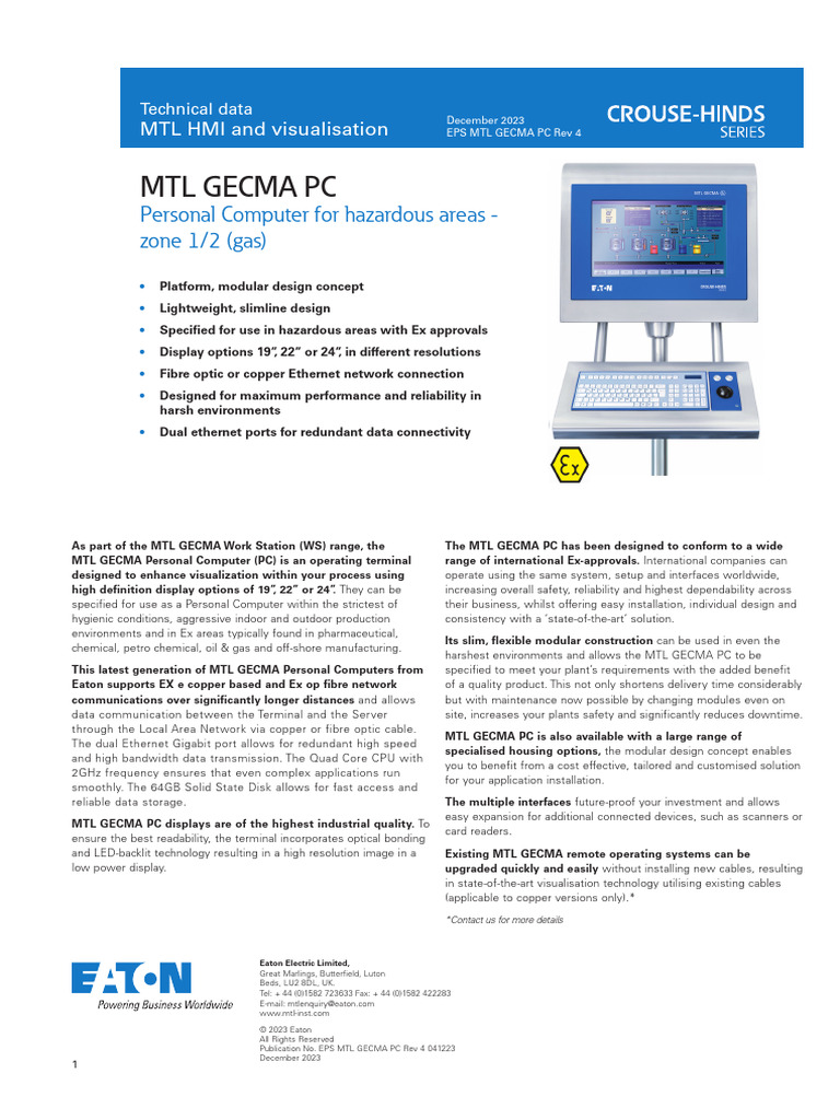 3 crouse-hinds-mtl-GECMA-remote-terminal-datasheet | PDF | Usb ...