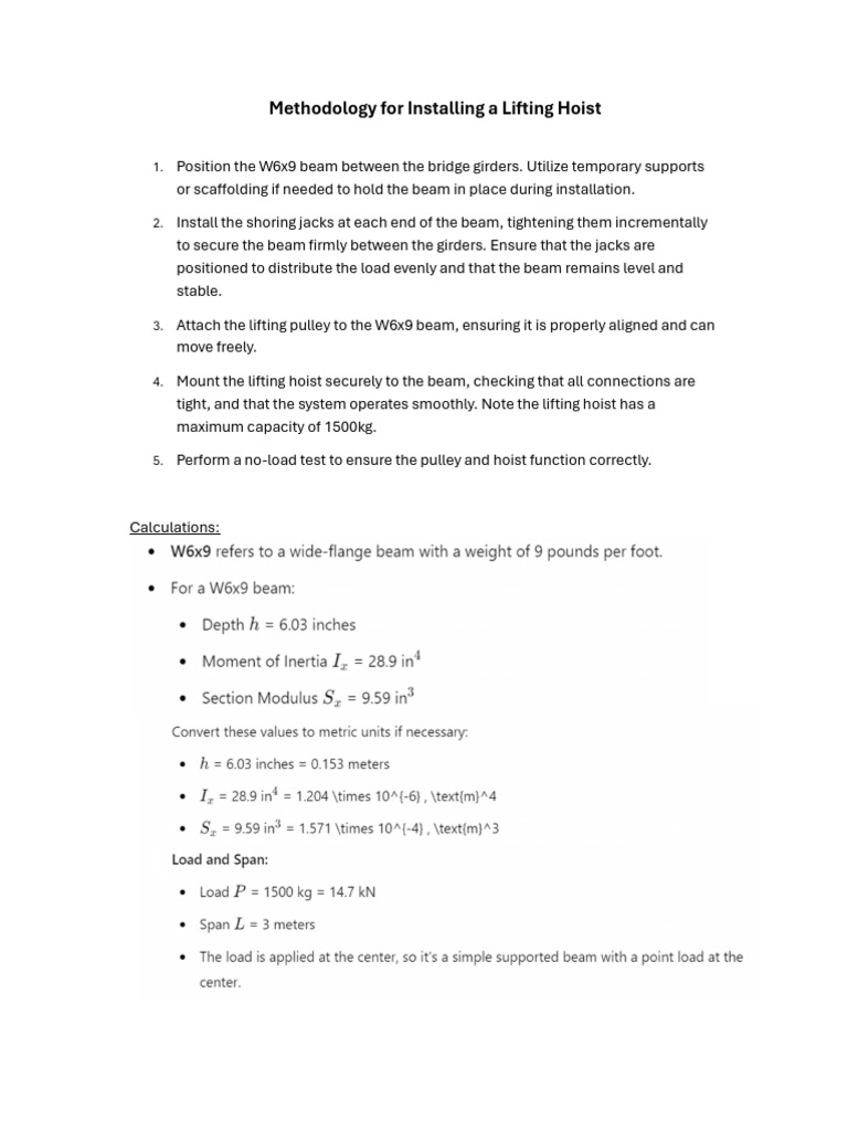 Methods For Lifitng Hoist | PDF