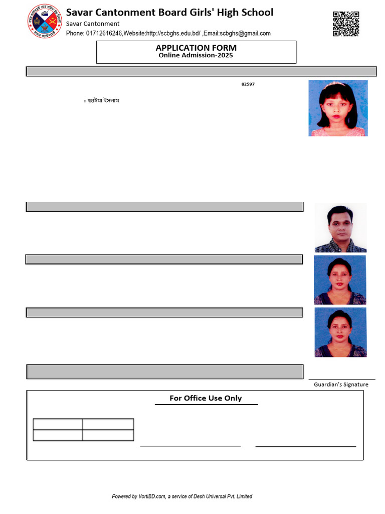 Student Application Form Details | PDF