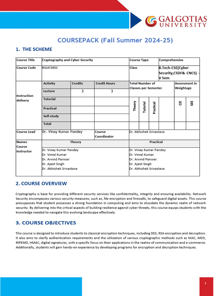 F inal CoursePack_CCS_R1UC505C | PDF | Cryptography | Encryption