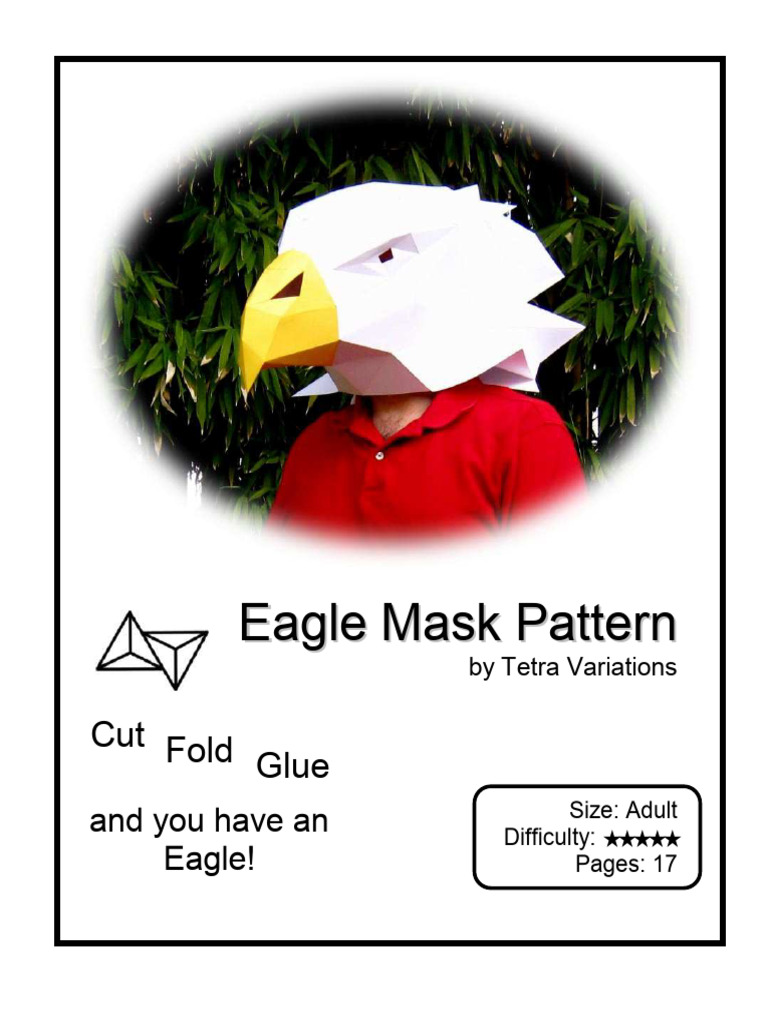 Eagle Mask DIY Pattern Guide | PDF | Adhesive