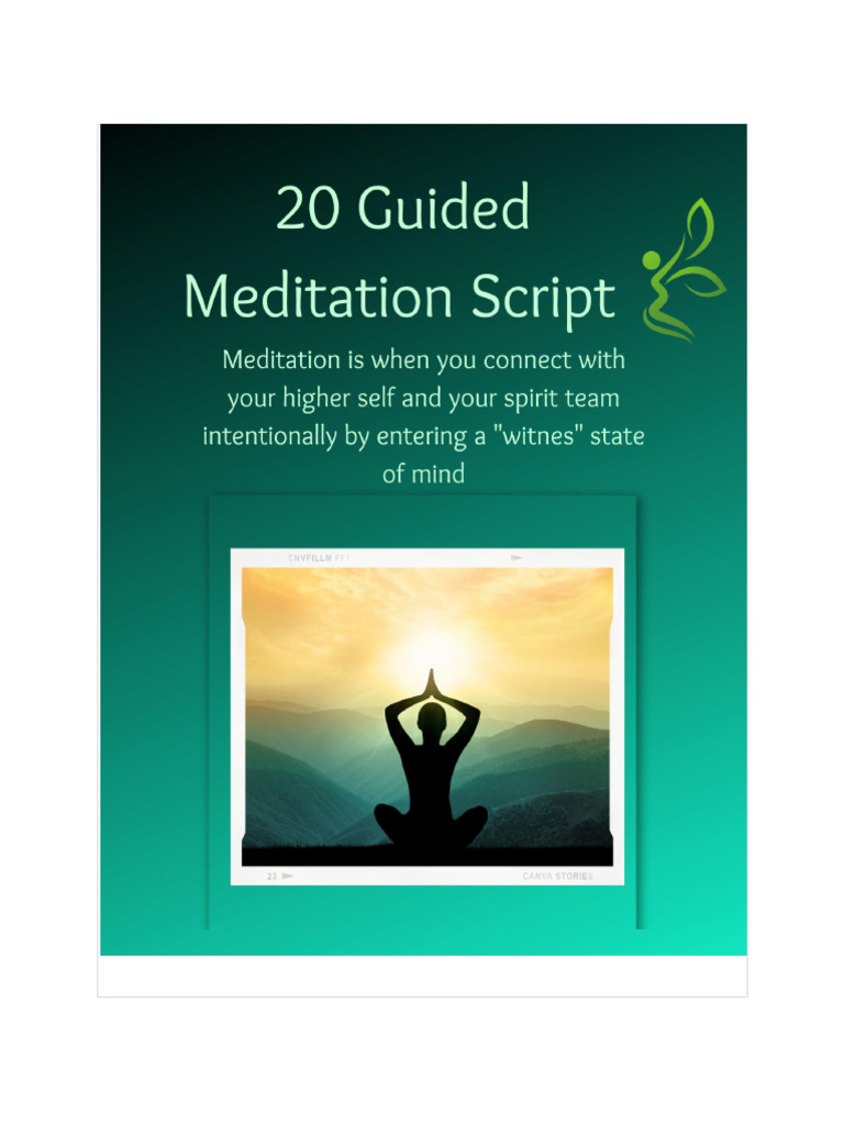 20 Guided Meditation Script | PDF | Breathing | Meditation