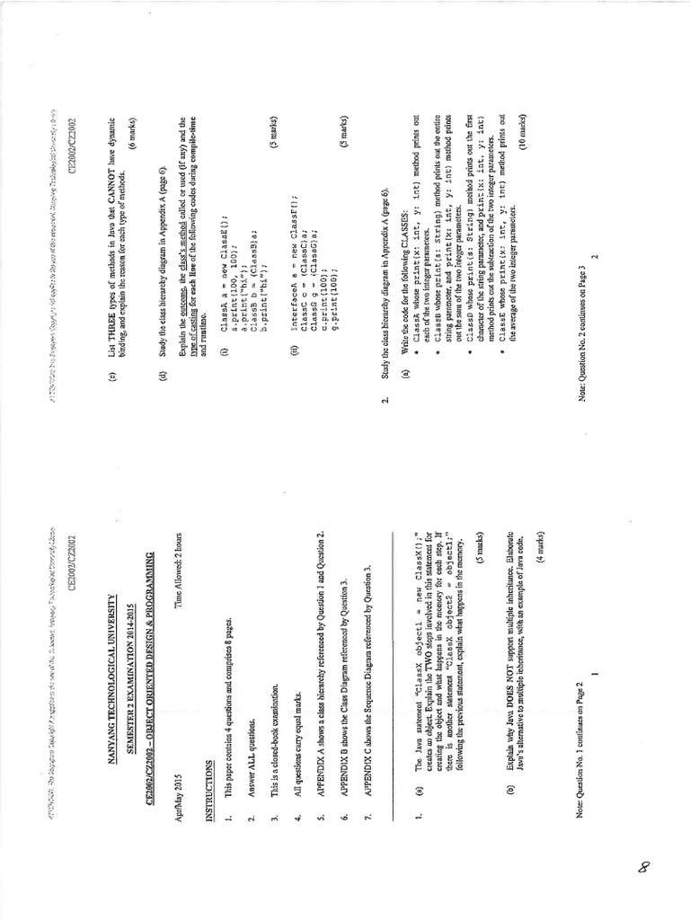 CE2002 CZ2002 2014-2015 Semester 2 | PDF