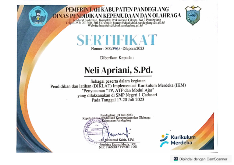 sertifikat kombel | PDF