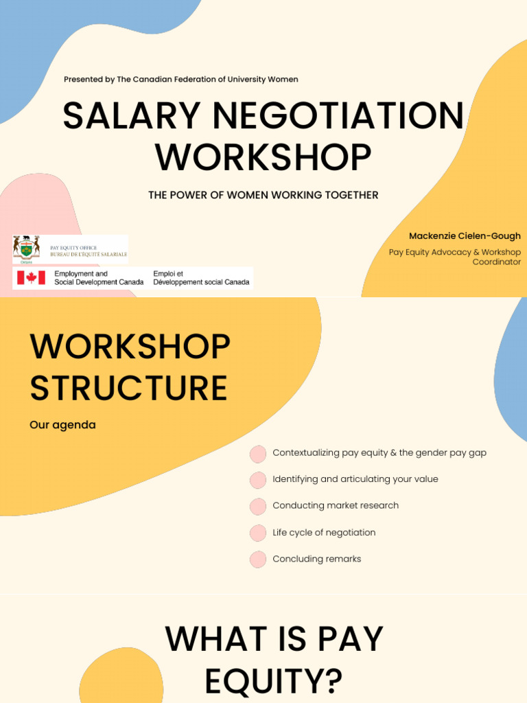 Salary Negotiation Workshop Slides | PDF | Gender Pay Gap | Equal Pay ...