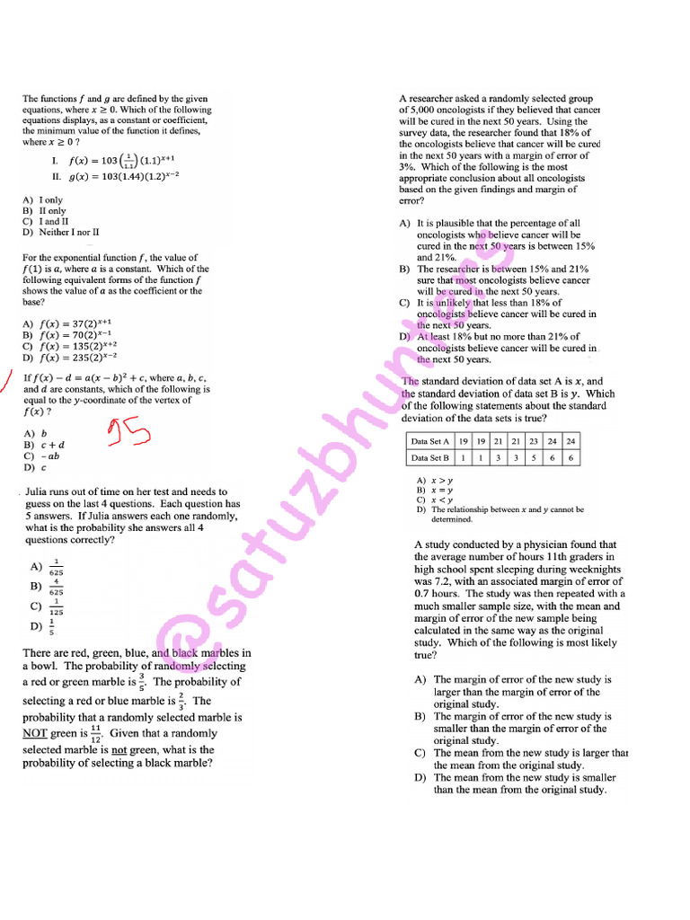 SAT-Official-Hard-MATH-Problems-Part-1 (1) | PDF