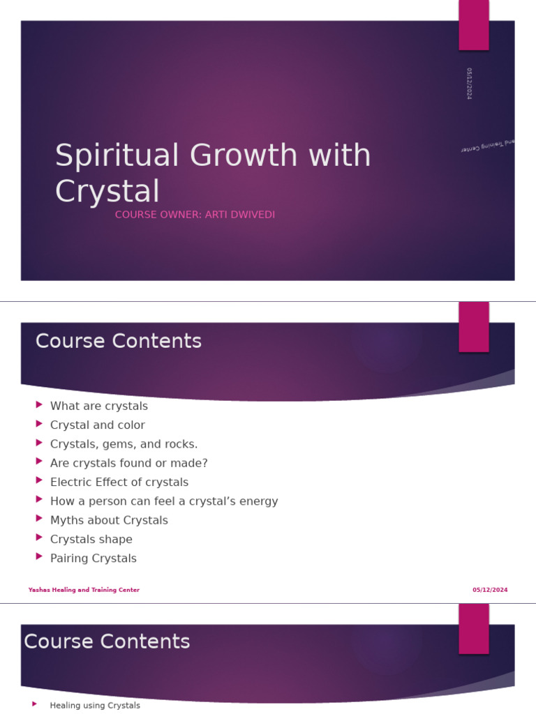 Crystal Healing Course Overview | PDF | Quartz | Jewellery Components