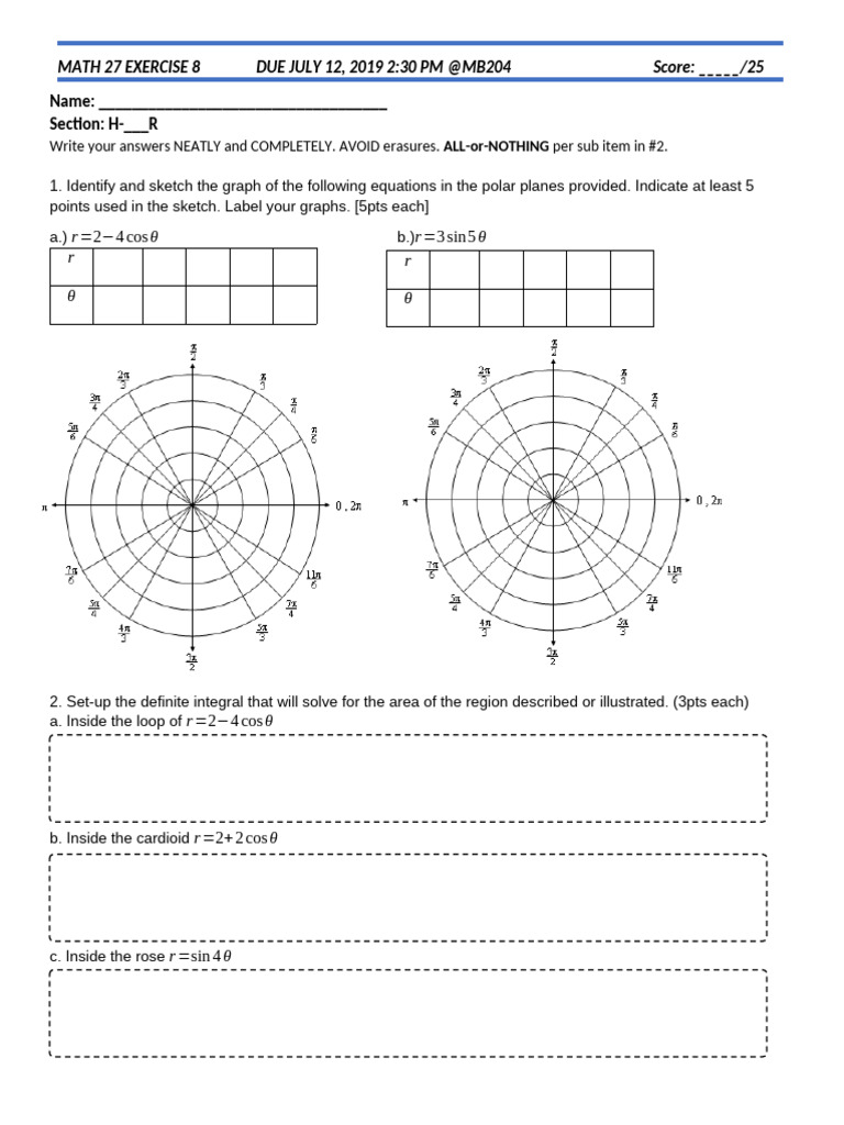 Math 27 Exercise 8 | PDF