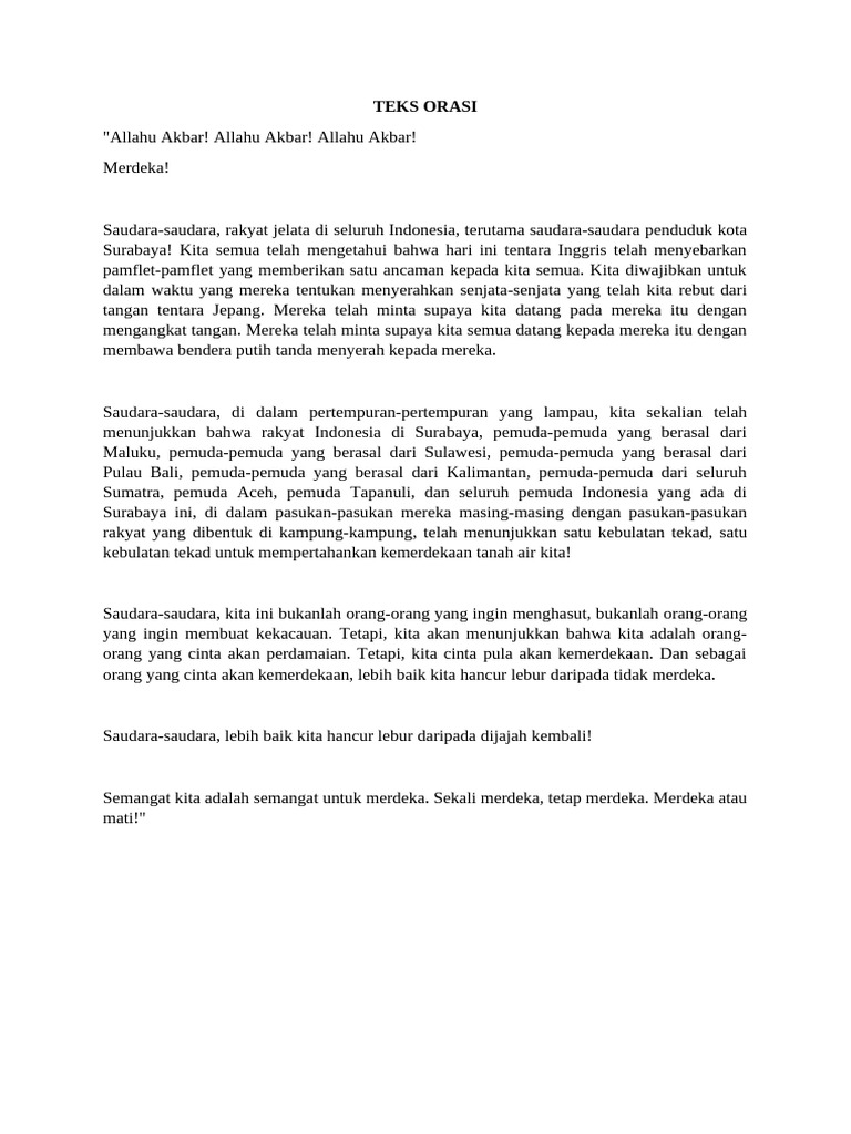 Teks Orasi | PDF