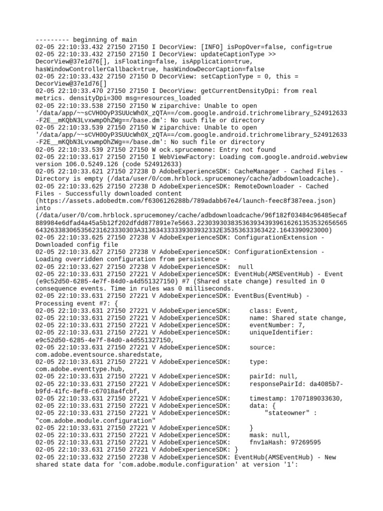 Logcat 1707189033204 | PDF | Zip (File Format) | Cache (Computing)
