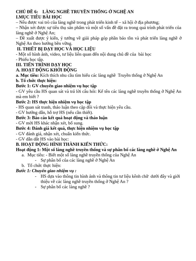 KHBD GDDP 9 - Chu de 6 | PDF